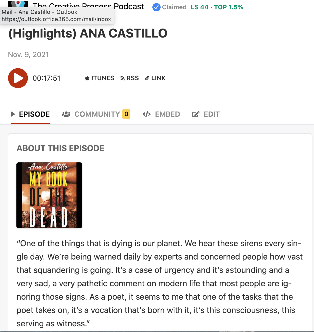 The Creative Process: Interview – Ana Castillo